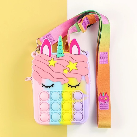 Accessories | Rainbow Unicorn Popit Purse | Poshmark